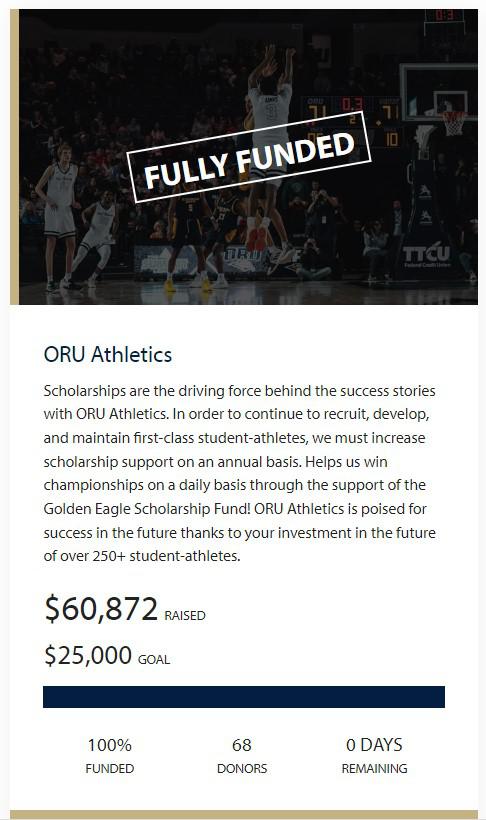 ORU Day of Giving - Free for All - ORU Sports